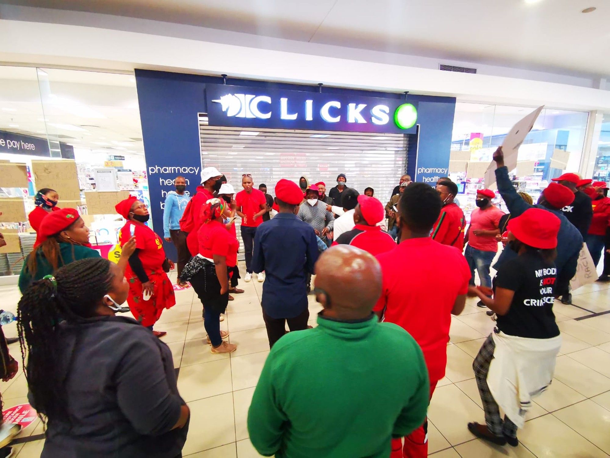 EFF shuts down Clicks stores in Soweto