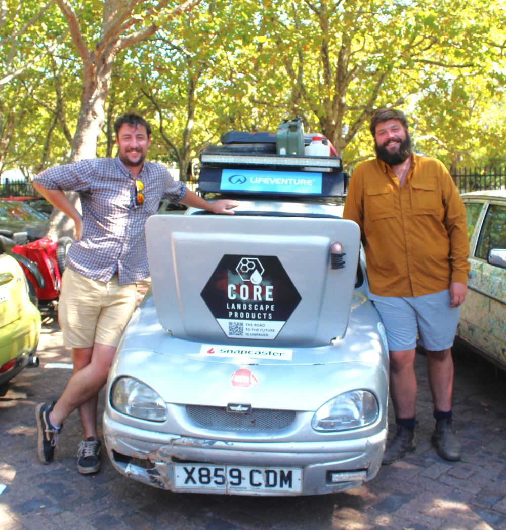 Two adventurers conquer a 130-day journey from London to Cape Town in a ...