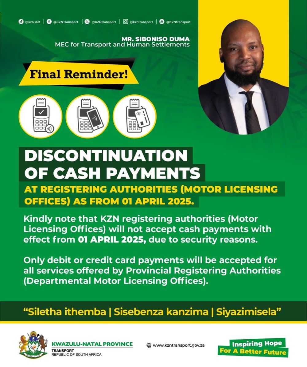 Motor licensing offices go cashless