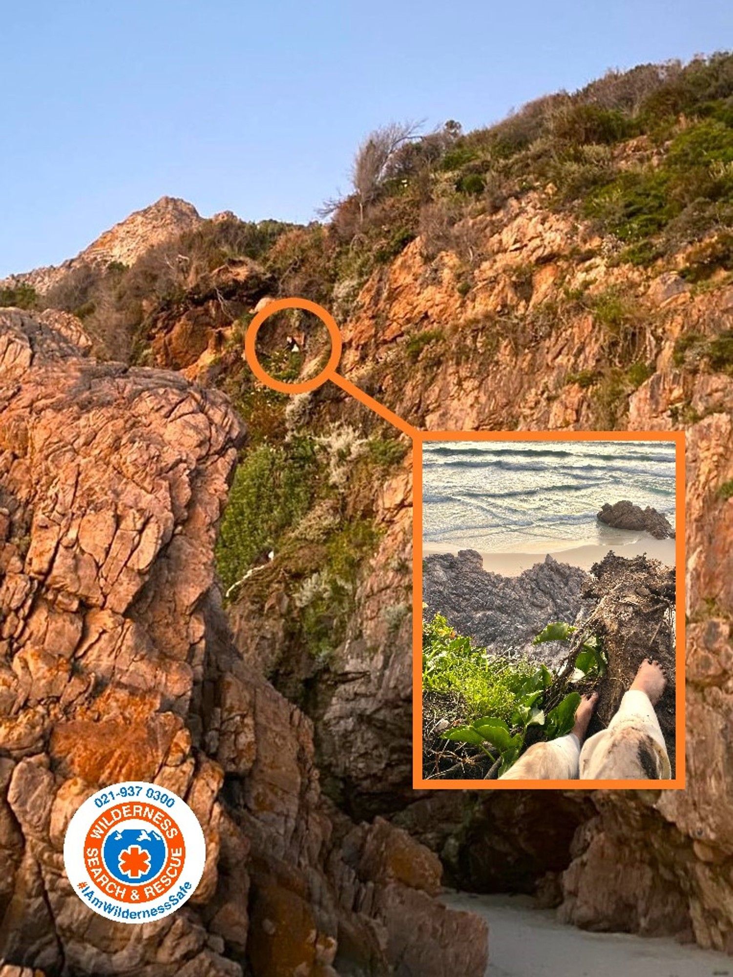 Thieving baboon leaves model stranded on cliff, prompting WSAR rescue