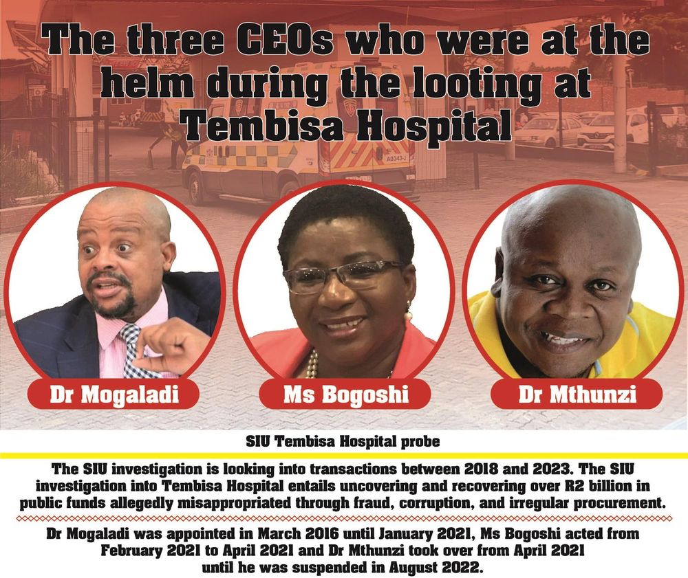 Tembisa Hospital R2 billion corruption: How the CEOs 'failed to do ...