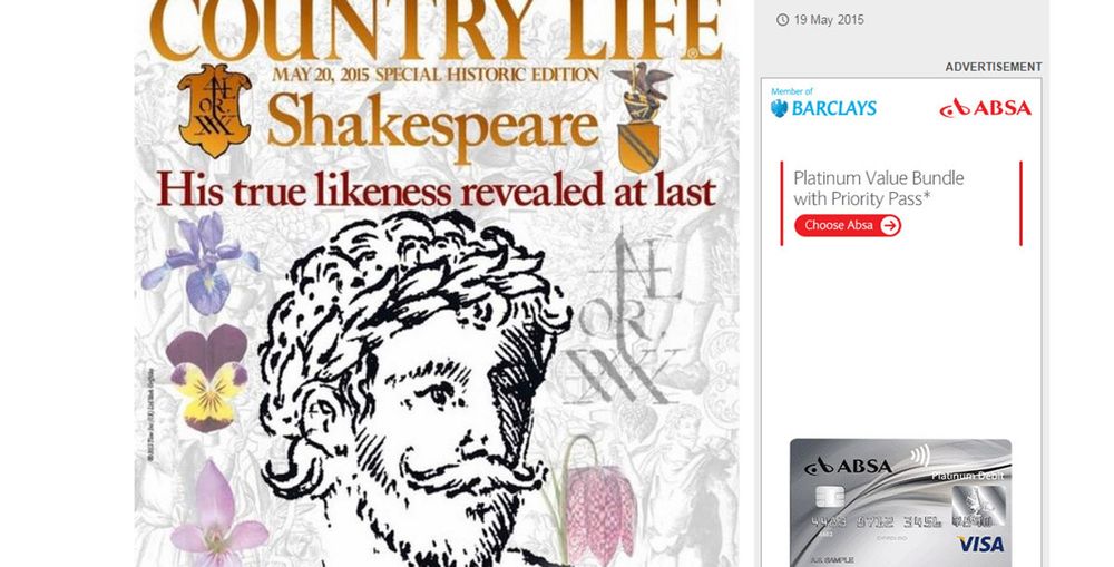 Is this the earliest image of Shakespeare?