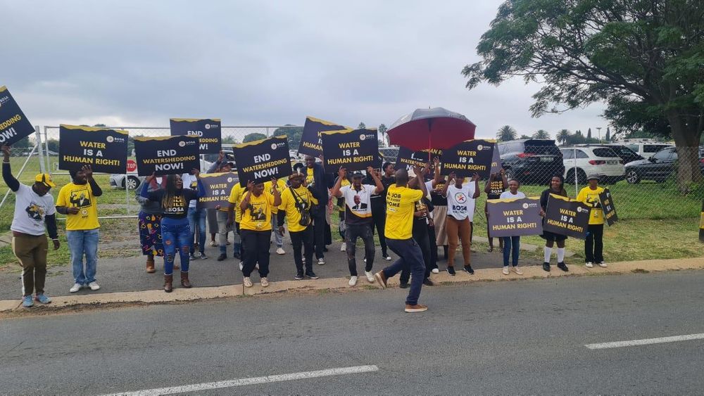 BOSA picket at National Water Indaba, demanding urgent action on water ...