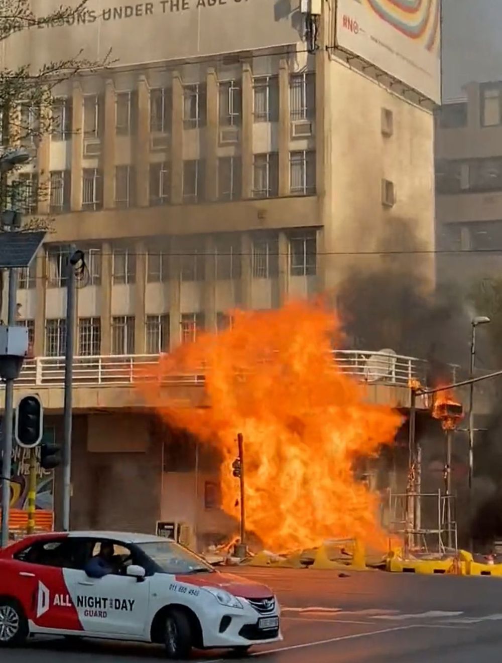 Five people rushed to hospital following fire in Braamfontein, which ...