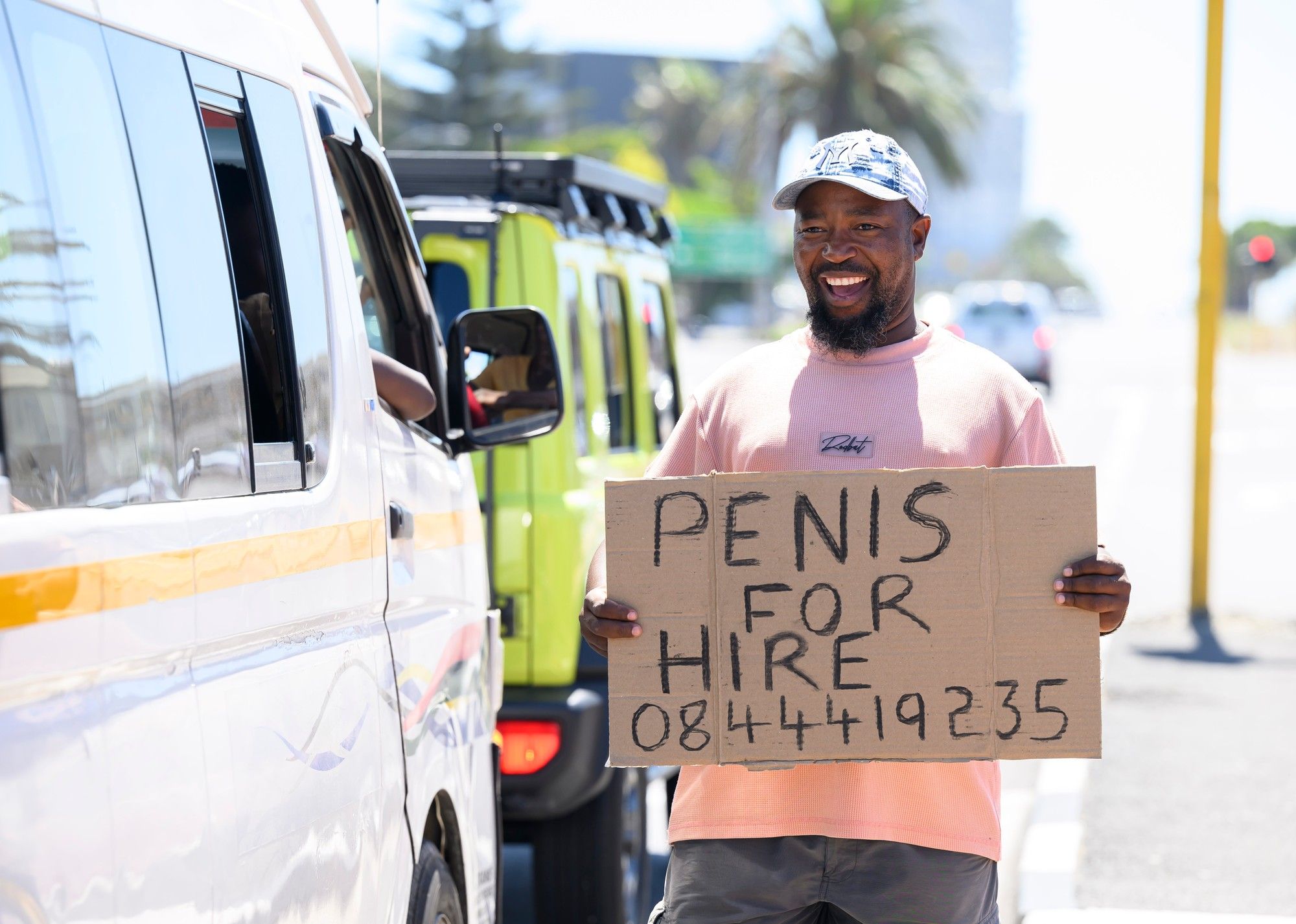 Aspiring comedian hits below the belt