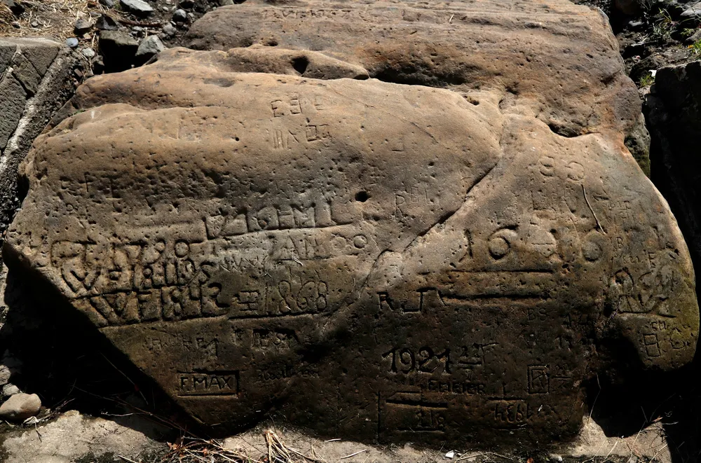 LOOK: Drought in Central Europe reveals ancient 'hunger stones' in river