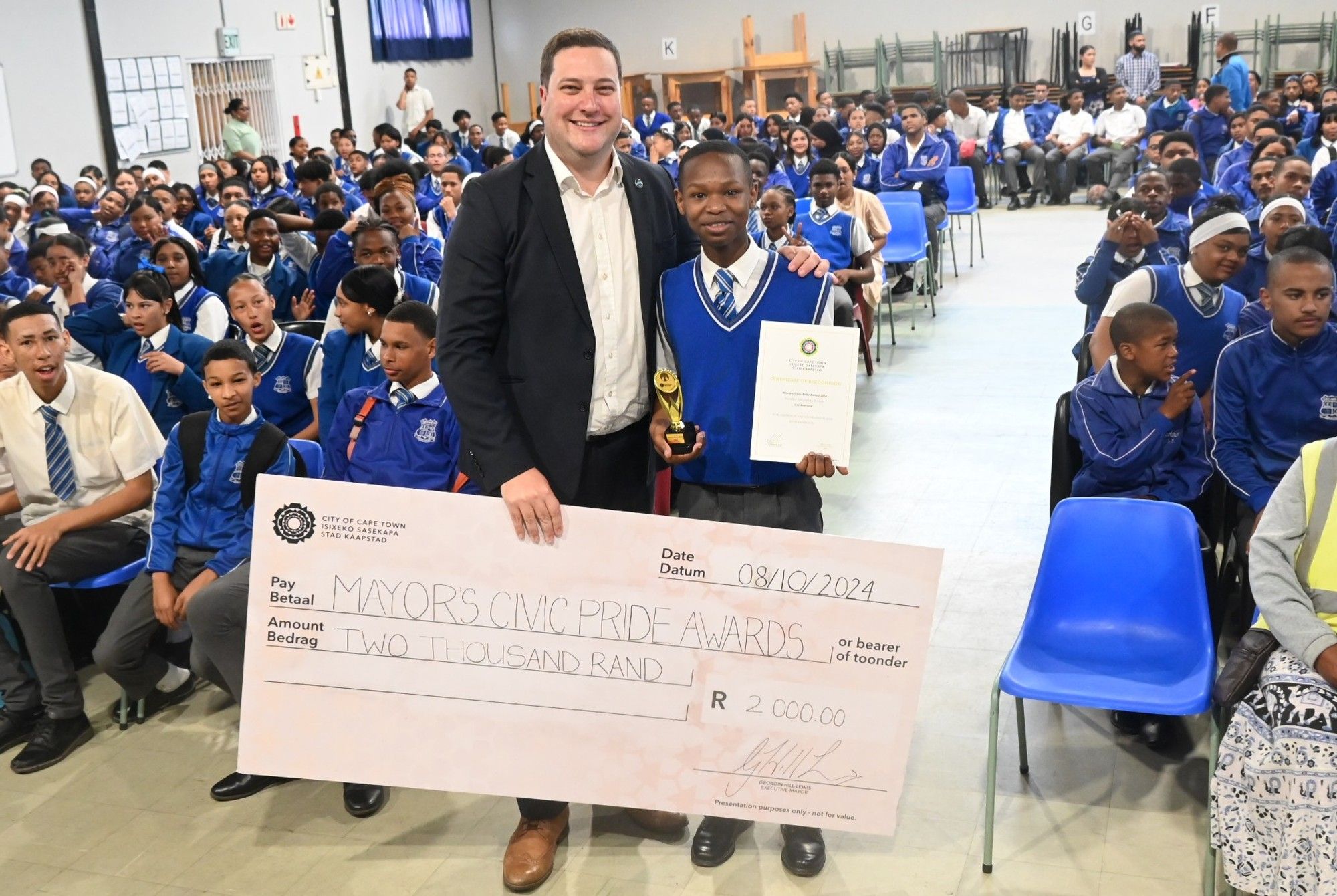 Belhar learner honoured with Mayor's Civic Pride award