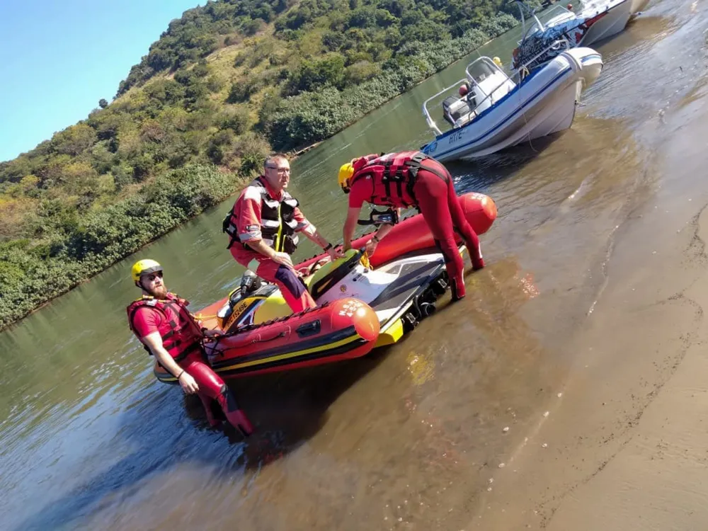 PICS: Hiker transported by boat after falling, injuring leg on the ...