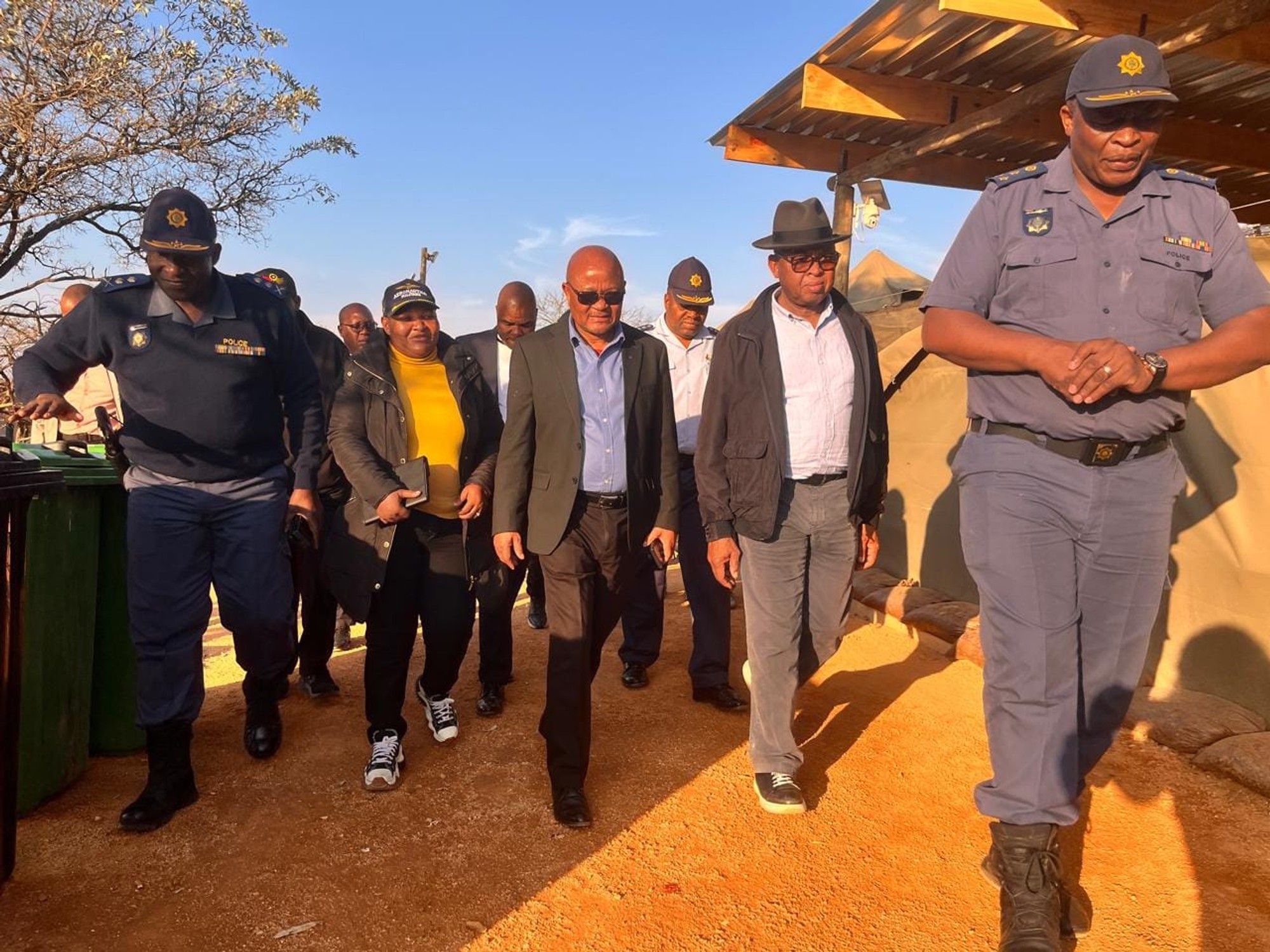 WATCH: Police top brass visit illegal military site in Mpumalanga