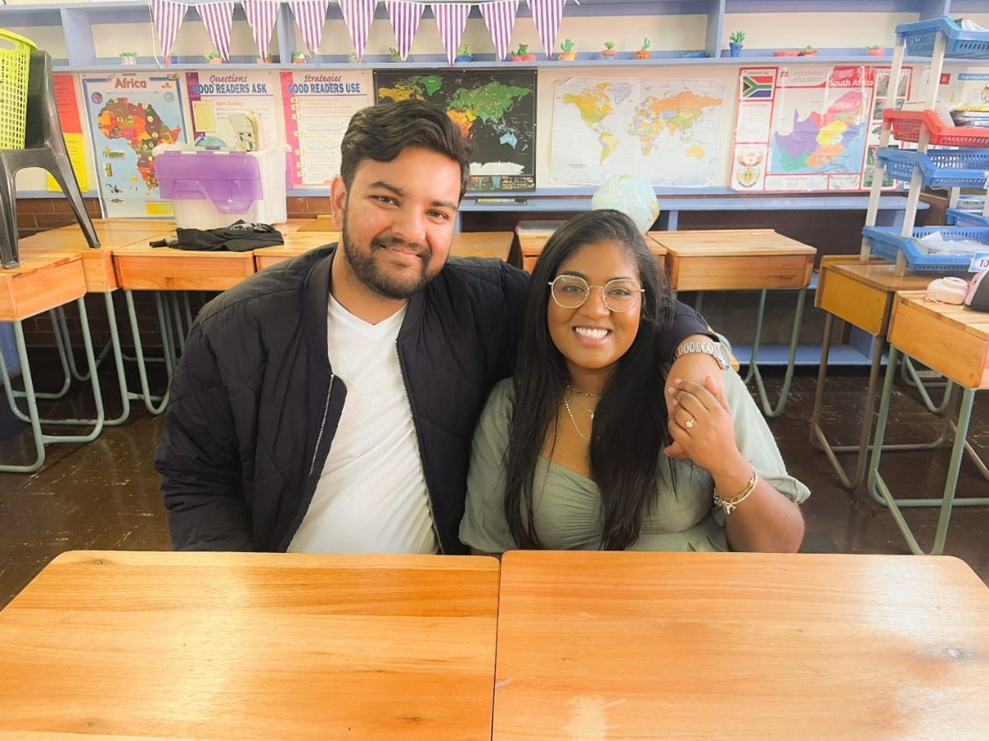 Same classroom, new chapter: Couple get engaged in primary school where ...