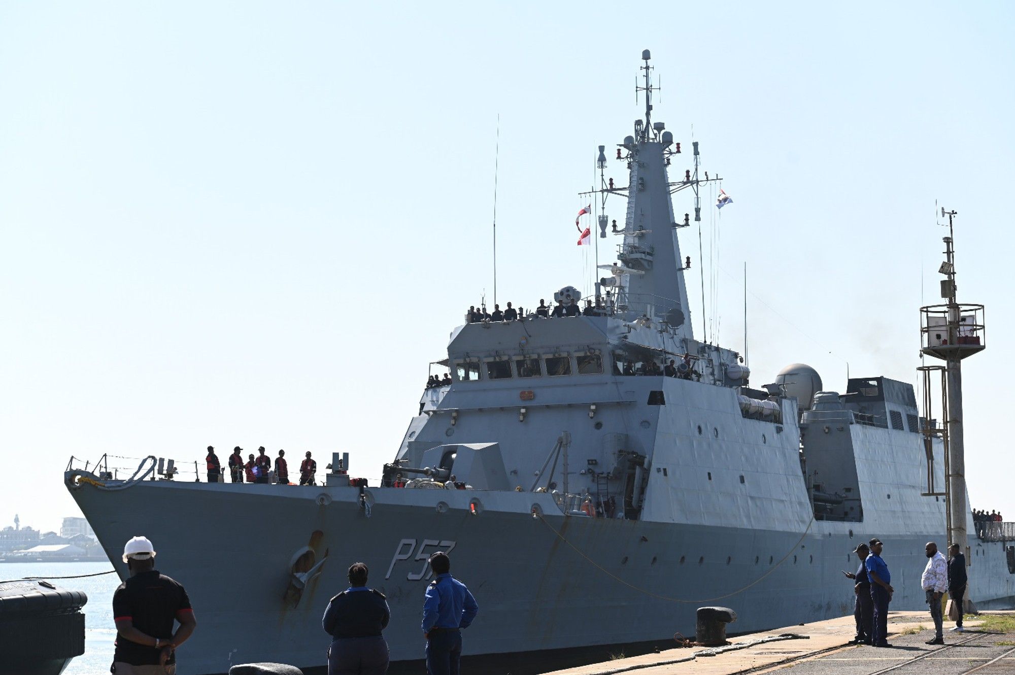 LOOK: Indian Naval Ship Sunayna docks in Durban