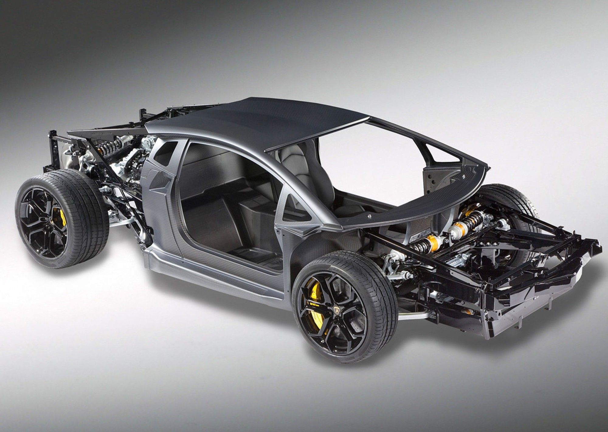 New Lambo's rolling chassis revealed