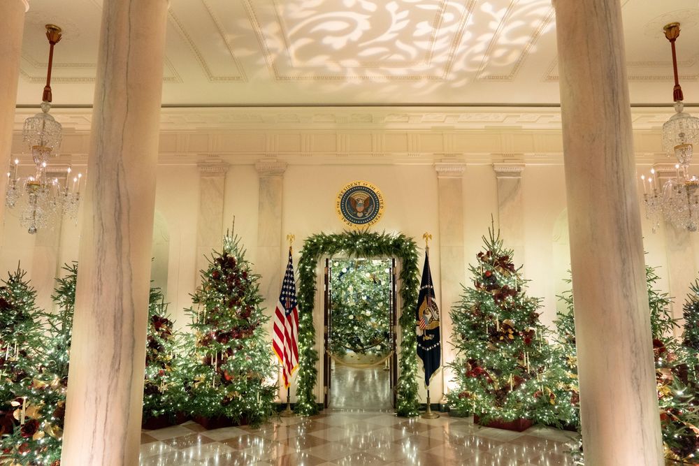 Watch: A pared-back White House Christmas — with a Trump Lego portrait