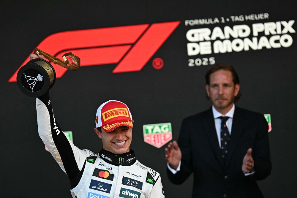Lando Norris celebrates maiden Monaco Grand Prix win in chaotic F1 race