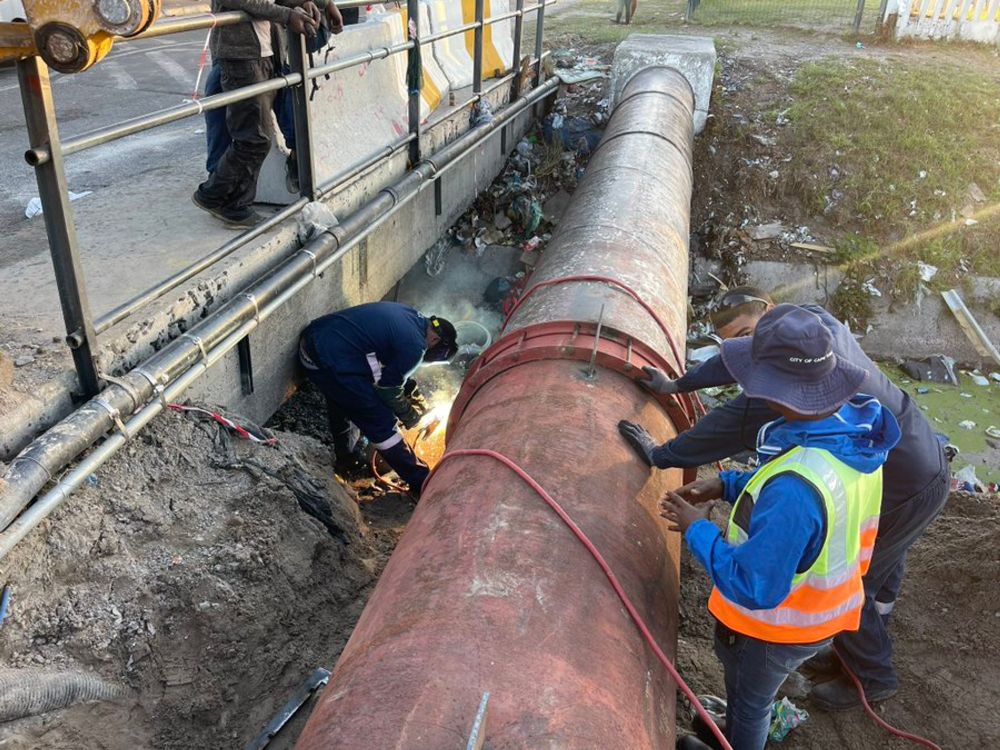 Water pipe being recharged as City works to restore its normal pressure