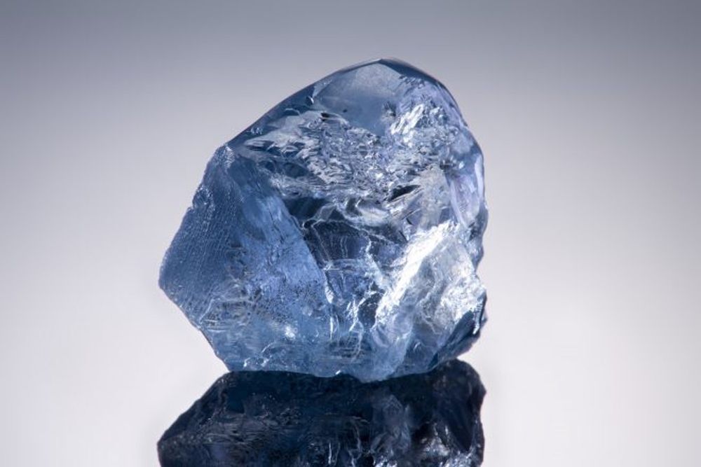 A 20-carat blue diamond is sold for almost $15m