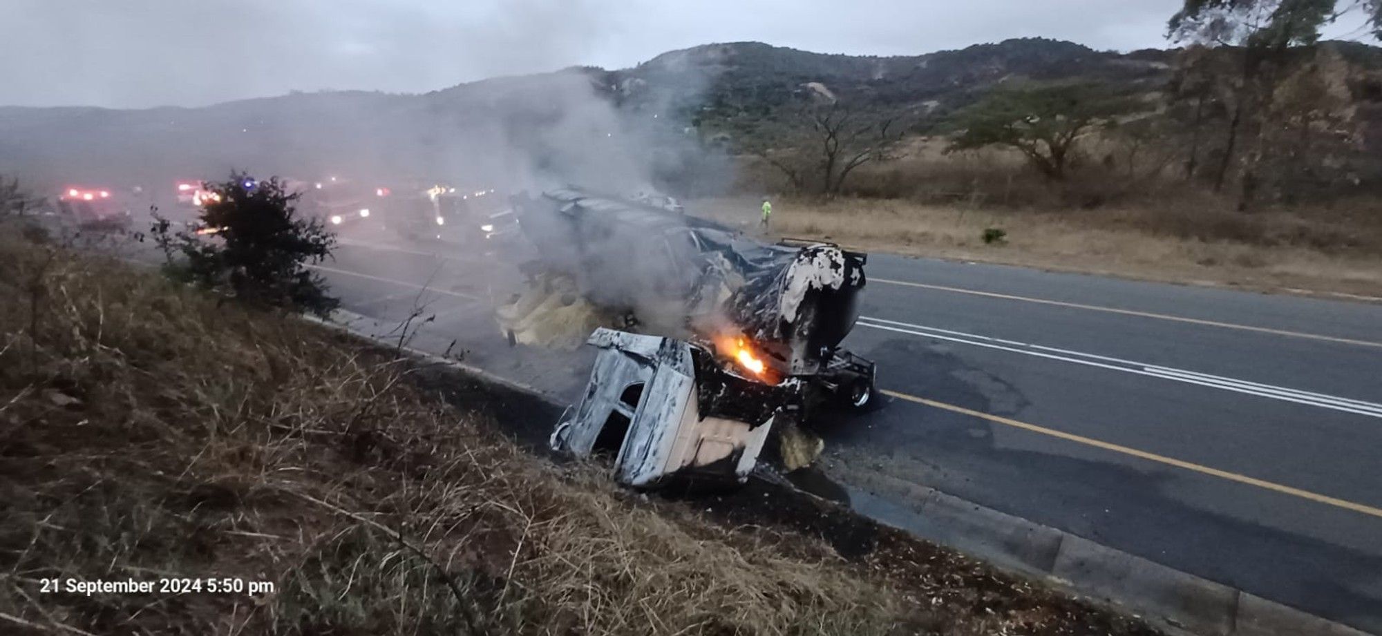 LOOK: Child among four travellers burnt beyond recognition as heavy ...