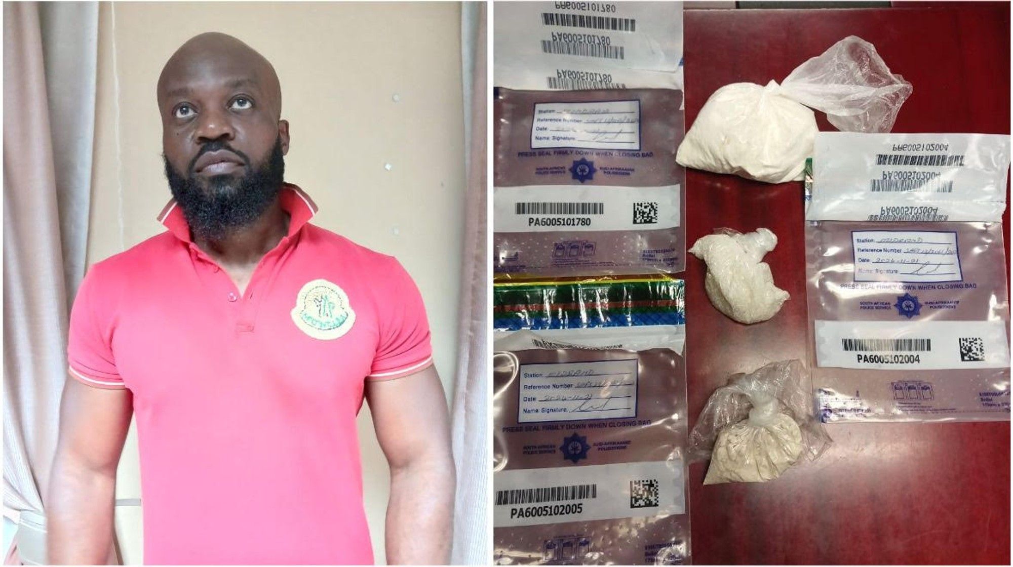 Cocaine, heroin, and crystal meth worth around R500,000 seized in Midrand as Hawks arrest man