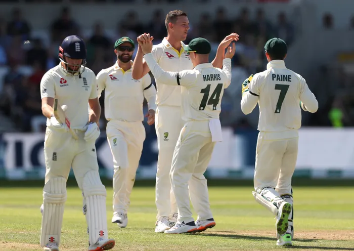 Hazlewood, Pattinson destroy England batting line-up