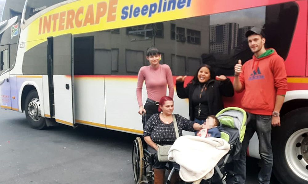 Home sweet home: Bus company reunites stranded family