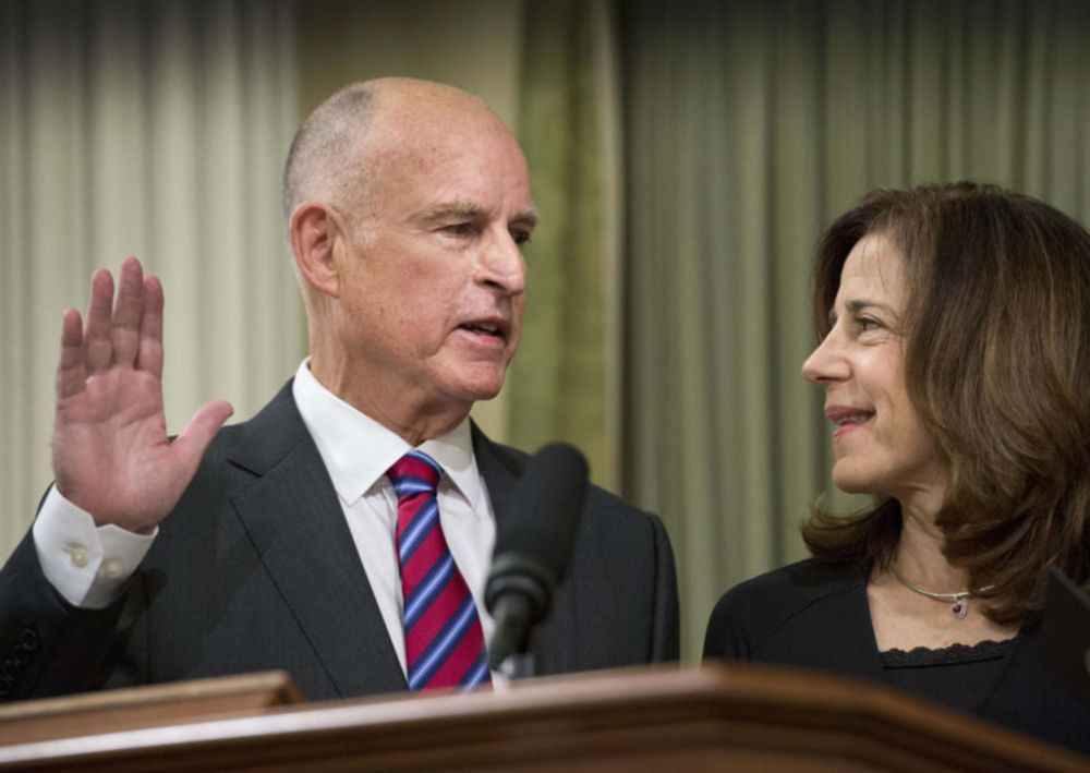 Brown sworn in for record fourth term